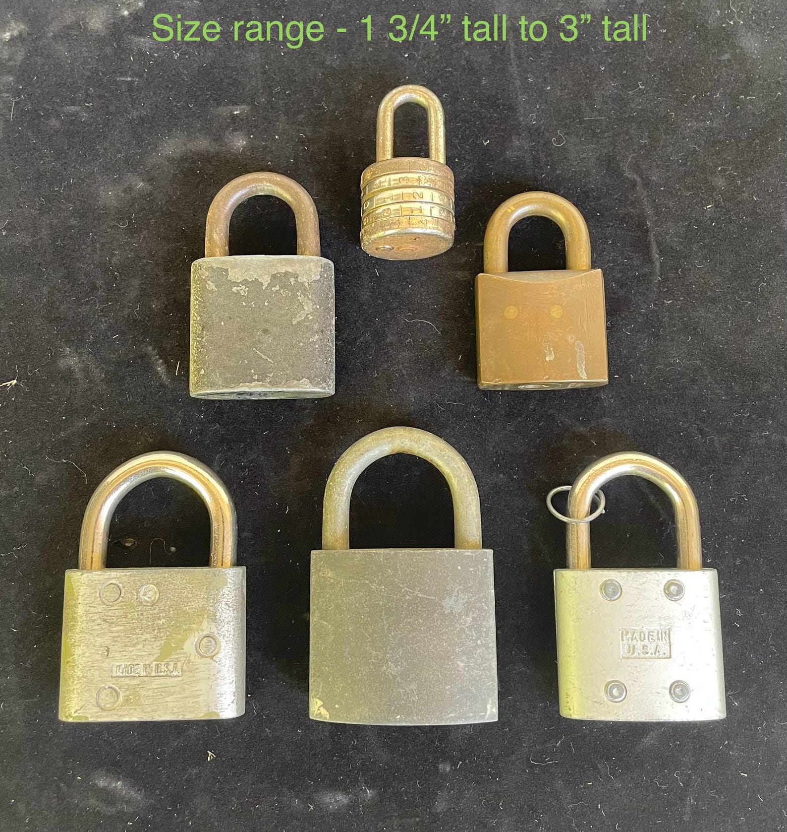 Vintage / Antique Padlock Collection - Set of 6 - Corbin - Reese ...