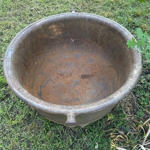 Antique Cauldron - Huge 30 Gallon Cast Iron Cauldron - Warranted 30 Gal ...