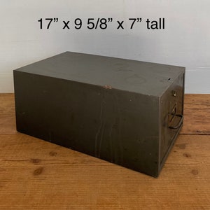 Vintage File Drawer Metal Army Green File Box Industrial Storage - Etsy
