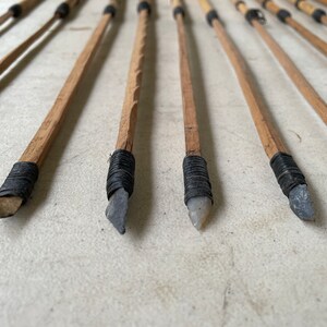 Primitive Handmade Bow and Arrows - 50” Bow With 10 Arrows - Hand Tied ...