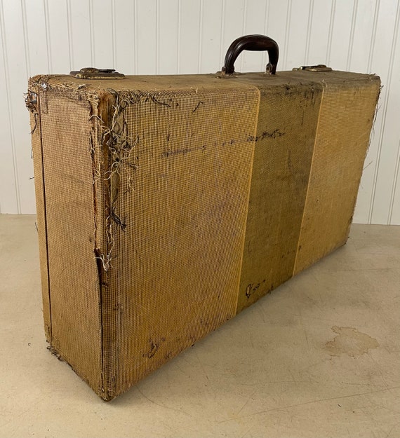 Vintage Suitcase Shabby Rustic Luggage Travel Hardshe… - Gem