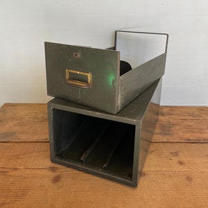 Vintage File Drawer Metal Army Green File Box Industrial Storage - Etsy