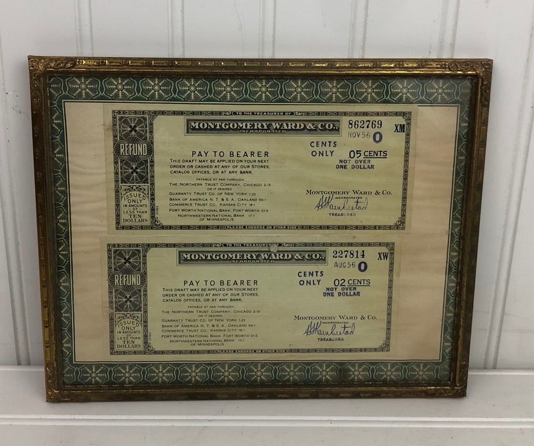 Vintage Montgomery Wards Refund Certificates - 1950s - Etsy
