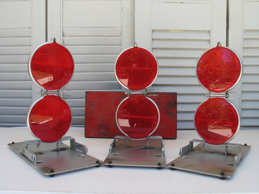 Vintage Red Reflector Road Flares - Anthes, Madison IA - Etsy