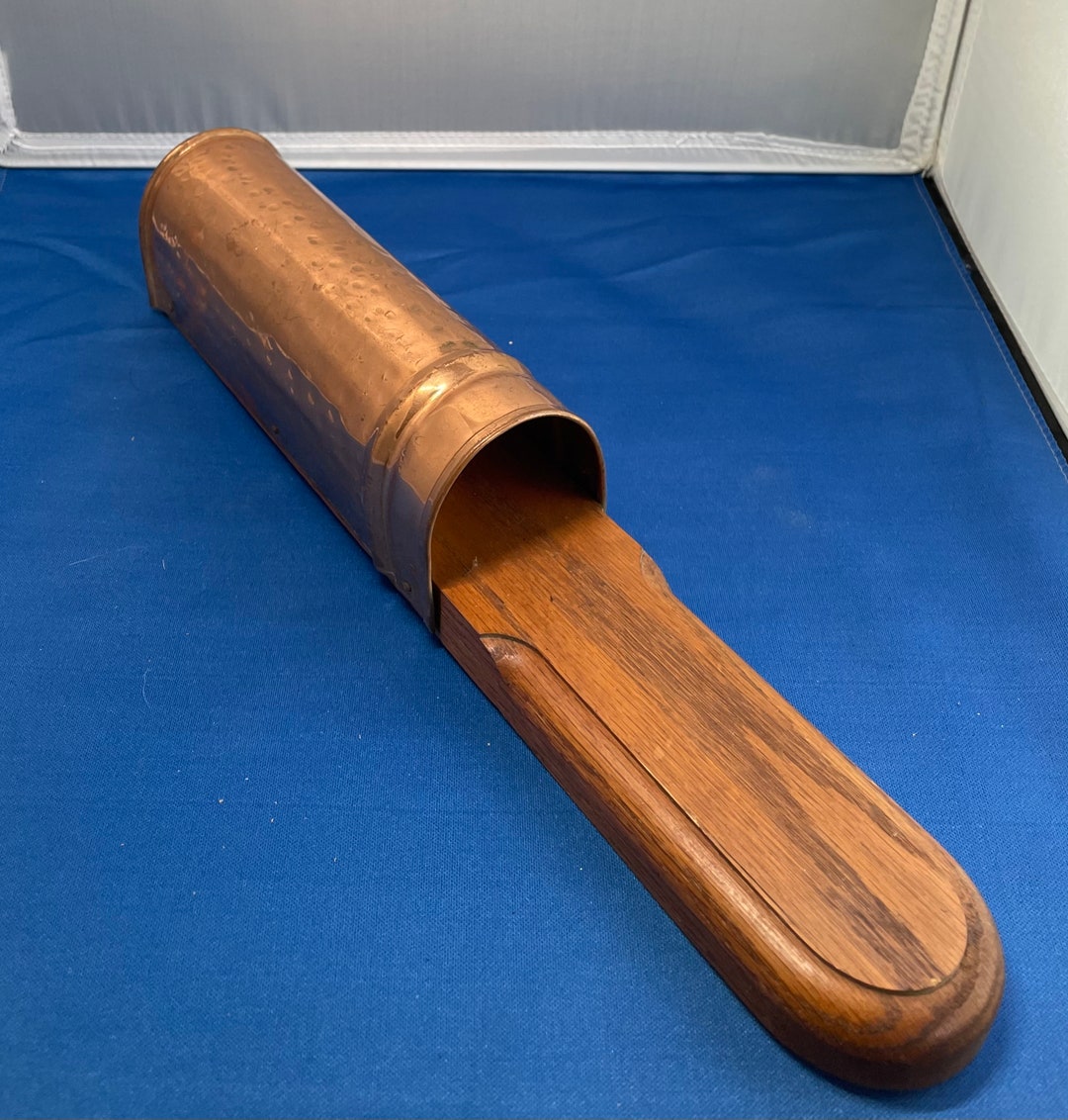 Vintage Rex Morton Hand Hammered Copper and Wood Match Stick Holder - Etsy