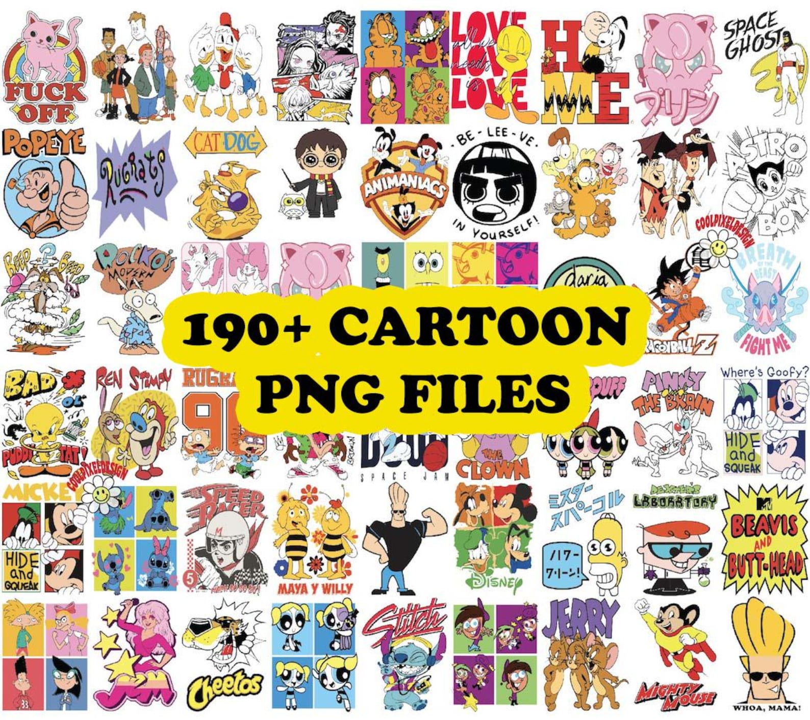 180+ Cartoon Retro Svg Png Bundle, Cartoon Design Png, Cartoon ...