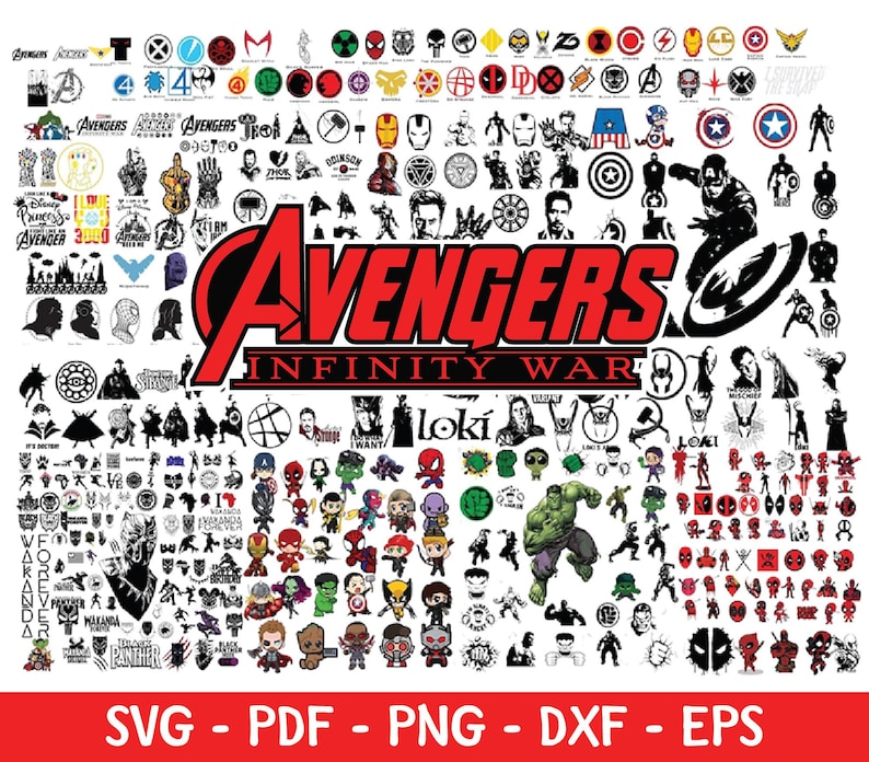 Avengers Mega SVG Bundle, Avengers Svg Cut Files for Cricut, Silhouette ...