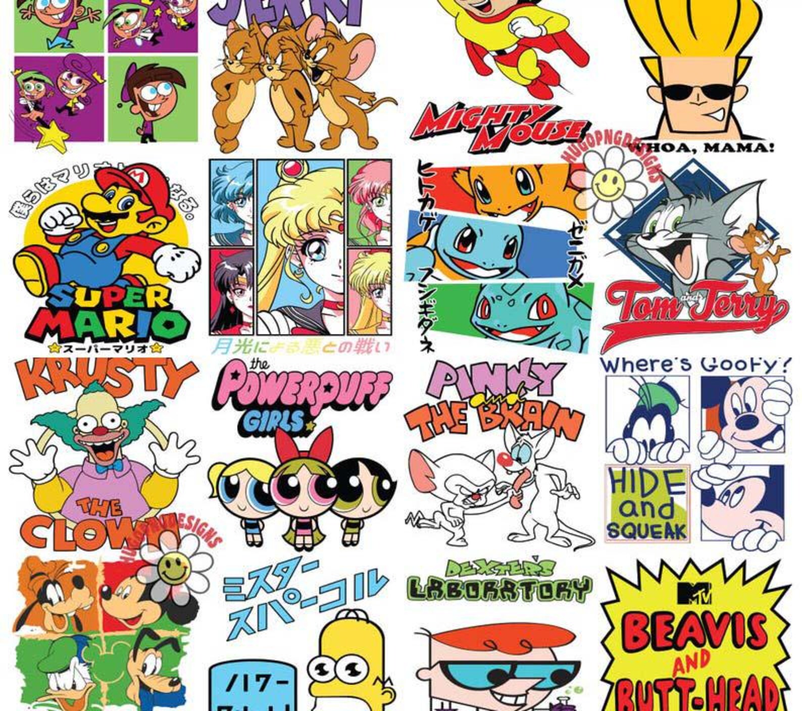 180+ Cartoon Retro Svg Png Bundle, Cartoon Design Png, Cartoon ...