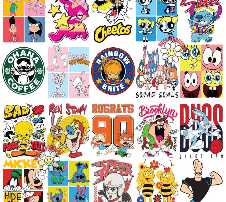 180+ Cartoon Retro Svg Png Bundle, Cartoon Design Png, Cartoon ...