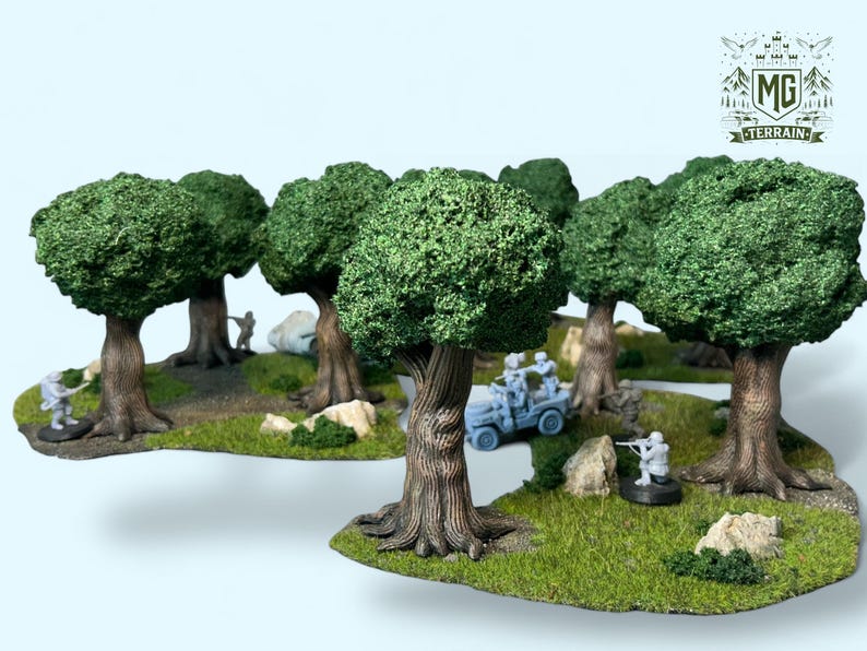 Forest Terrain Set: Wargaming Scenery With Removable Trees Ready to Play Warhammer 40k Bolt ...
