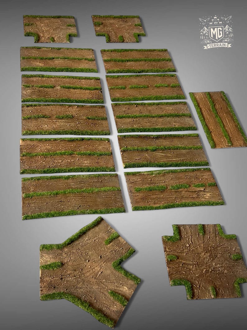 28mm WWII Wargaming Terrain: Painted Dirt Road Tabletop Scenery - Etsy
