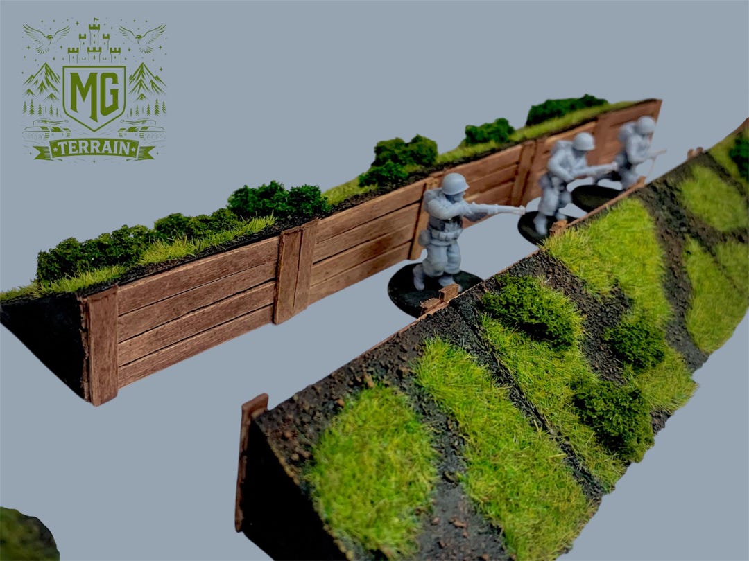 20 Painted Modular Trenches – Ready-to-play WW2 Wargaming Terrain ...