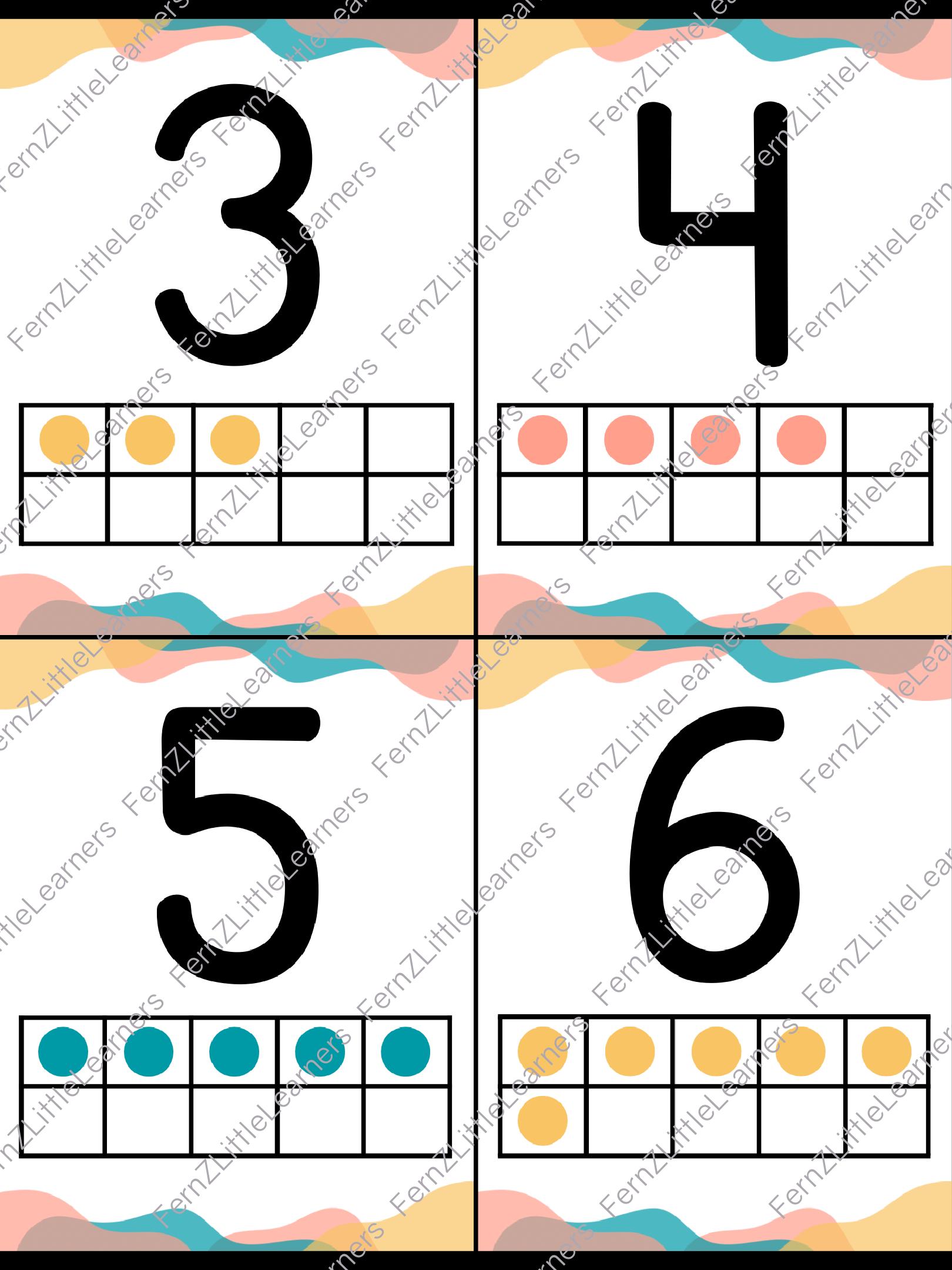 Alphabet and Number Flash Cards – Printable Preschool Learning Cards A ...