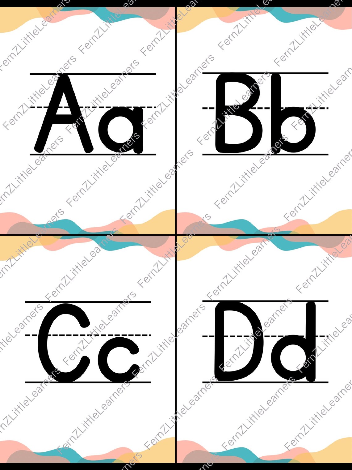 Alphabet and Number Flash Cards – Printable Preschool Learning Cards A ...