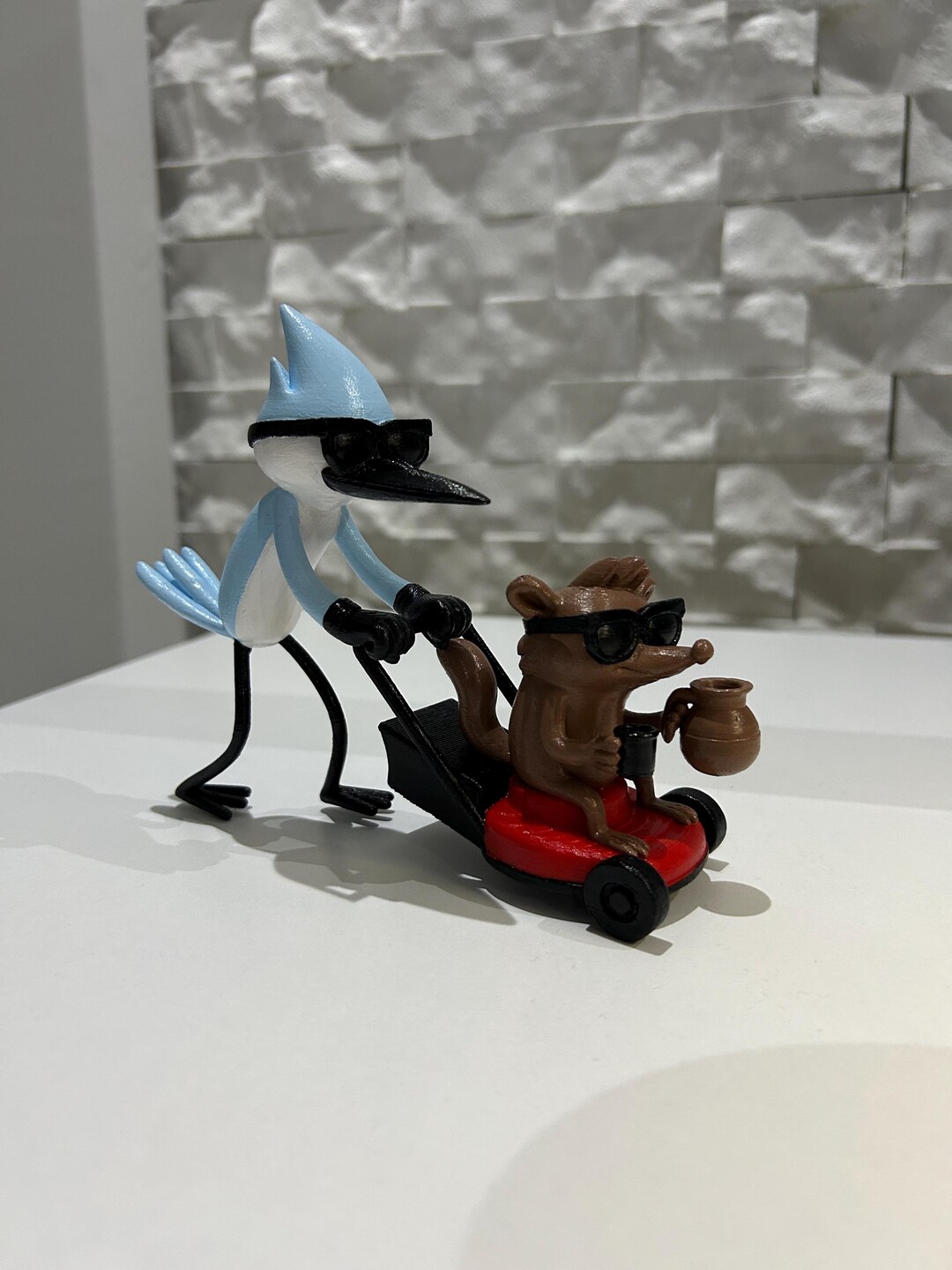 Handmade Regular Show Figurine: Mordecai & Rigby 3D Printed Collectible ...