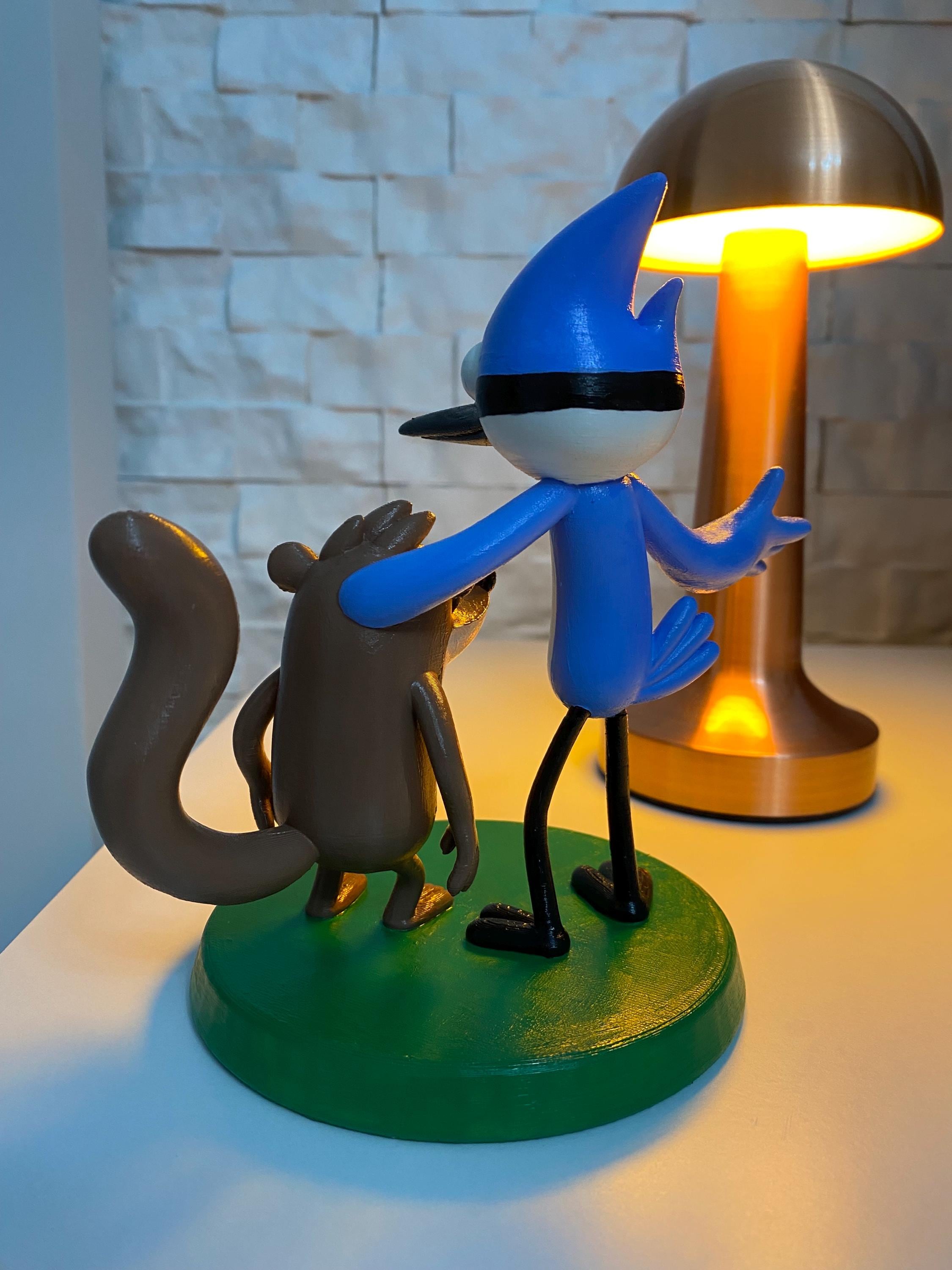 Regular Show Mordecai & Rigby Figurines | 3D Printed Cartoon ...