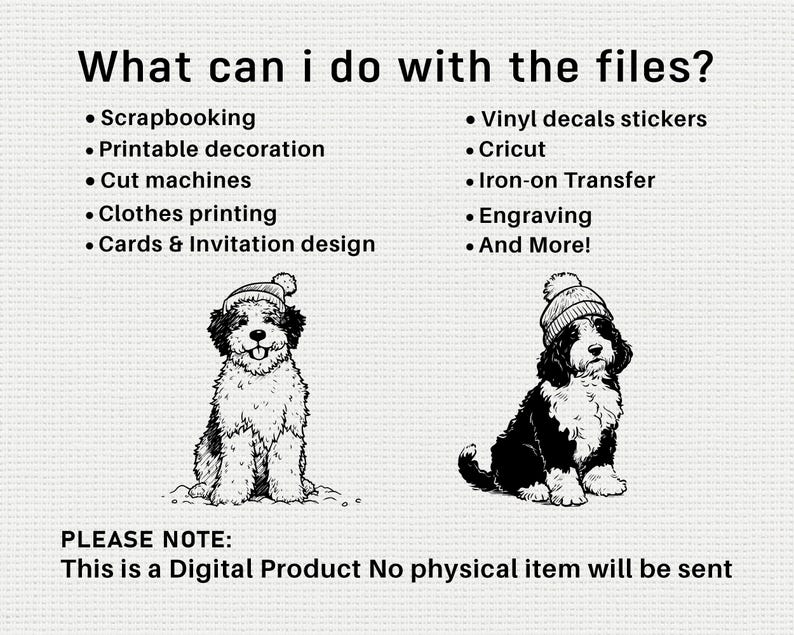 Bernedoodle SVG PNG Bundle, Bernedoodle Dog Silhouette Clipart, Pet ...