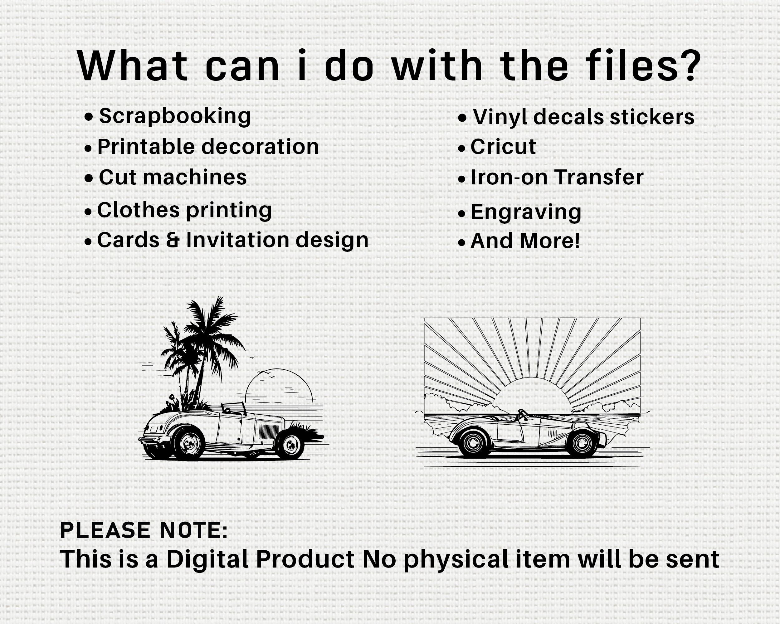 Roadster SVG PNG Bundle, Classic Car Silhouette Clipart, Vintage ...