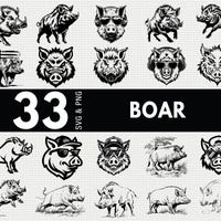Wild Boar Svg, Wild Boar Cut File, Boar Silhouette, Boar Dxf, Png - Etsy