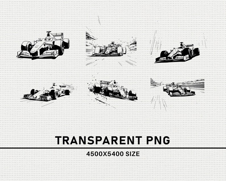 Formula 1 SVG PNG Bundle, Race Car Silhouette Clipart, Motorsport ...