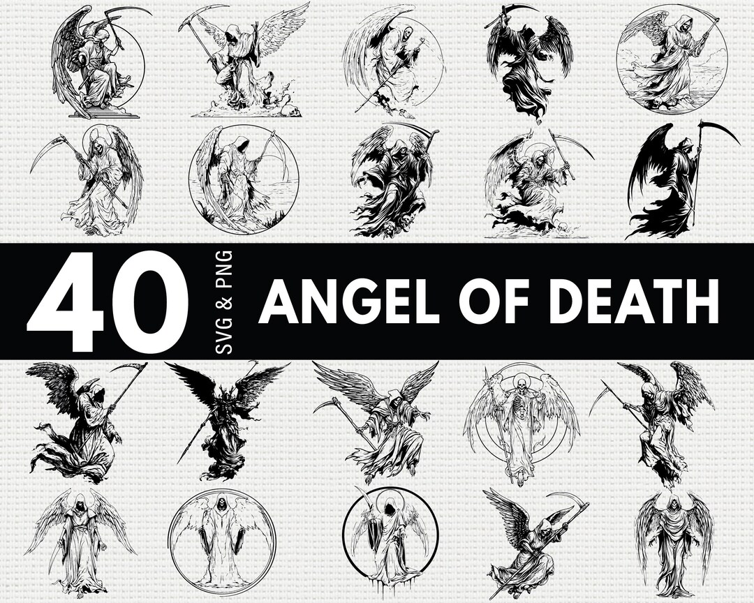 Angel of Death Svg Png Bundle, Angel of Death Silhouette, Angel of ...