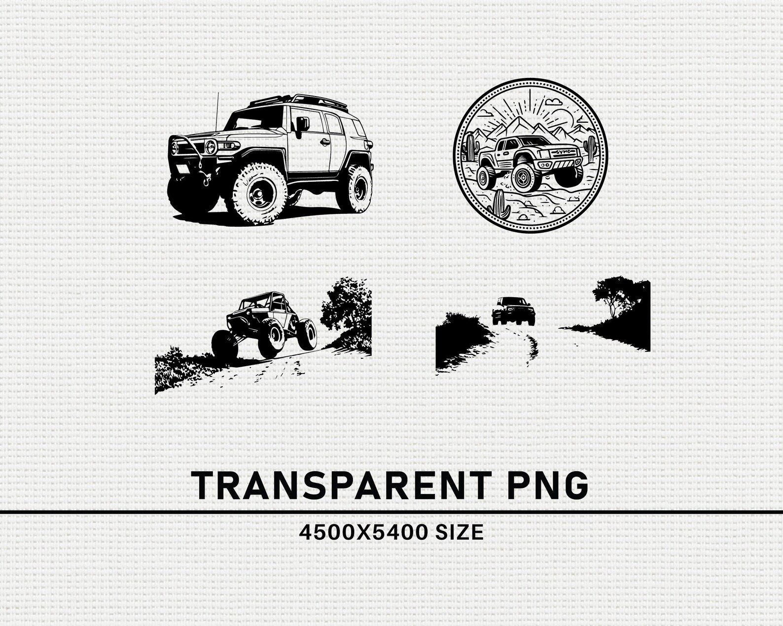 Off Road SVG PNG Bundle, 4x4 Truck Silhouette Clipart, Adventure ...