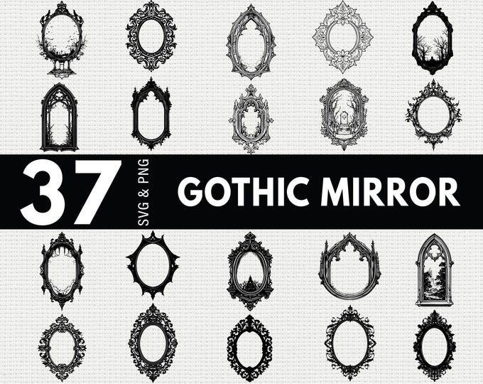 High Quality Gothic Mirror SVG Bundle, Gothic Mirror Dxf, Gothic Mirror ...