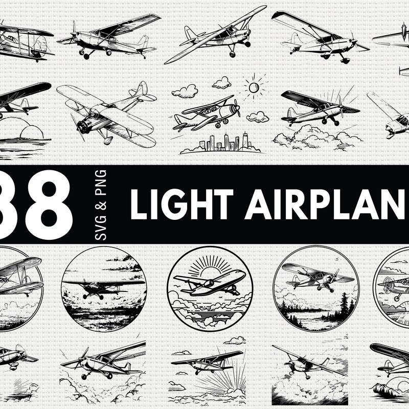 Airplane Svg - Etsy