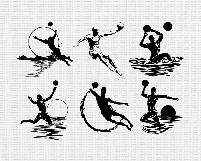 Water Polo SVG Bundle: Silhouette, Clipart, Decal (digital Download) - Etsy