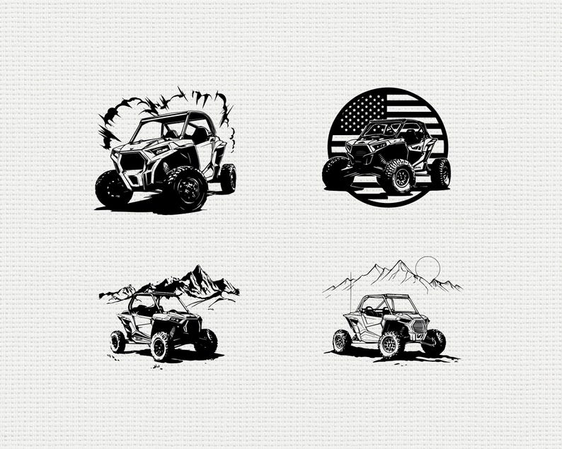 UTV SVG Bundle, Side by Side Silhouette PNG, off Road Vehicle Clipart ...