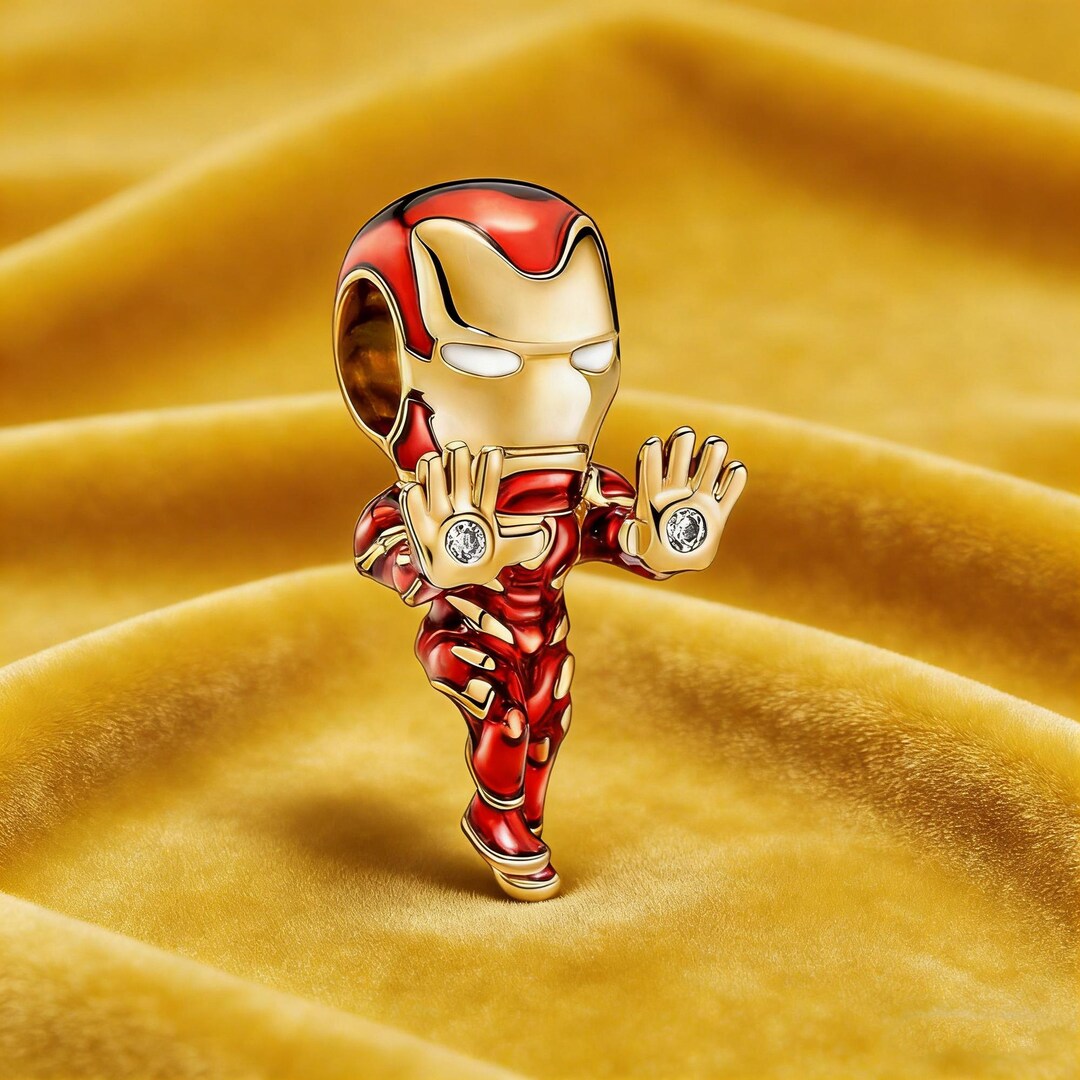 Marvel the Avengers Iron Man Charm | Handmade Silver Charm | 925 ...