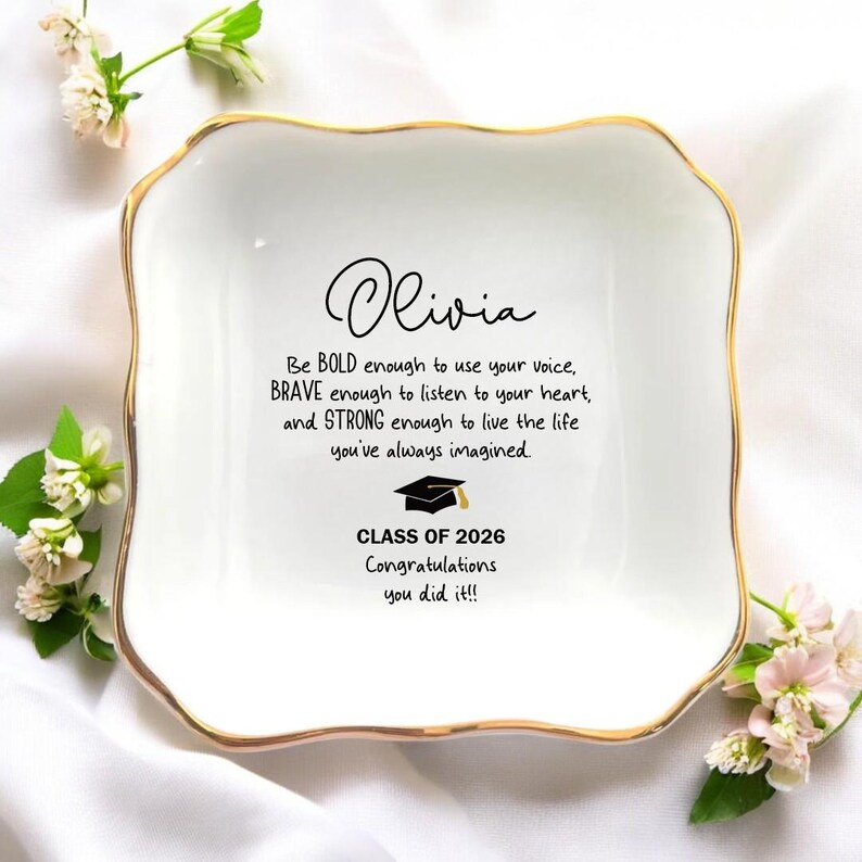 Class of 2026 Graduation Ring Dish, Personalized Graduation Gifts ...