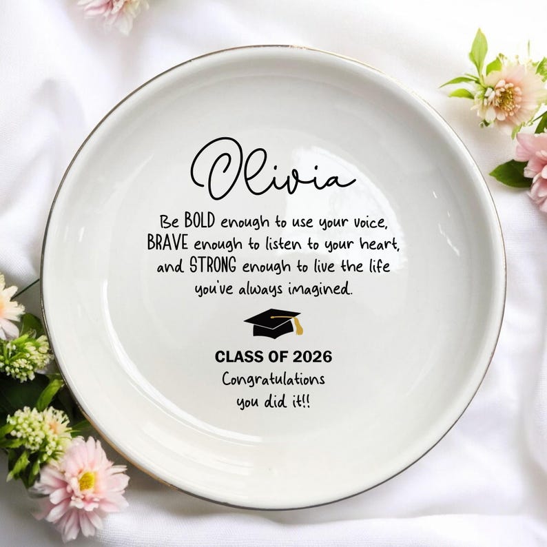 Class of 2026 Graduation Ring Dish, Personalized Graduation Gifts ...