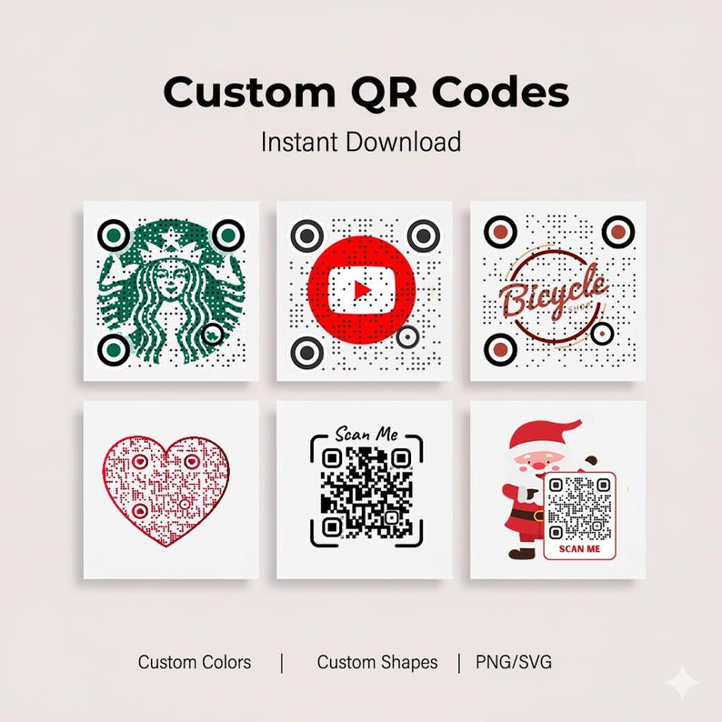 Custom Logo QR Code, Branded Scan for Business, Personalized Color ...