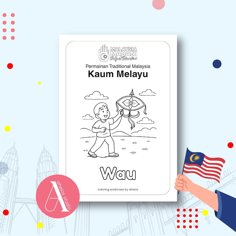 Traditional Malaysian Games Colouring Page | Printable Cultural ...