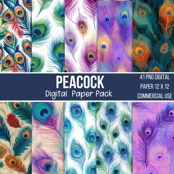 Peacock Papers - Etsy