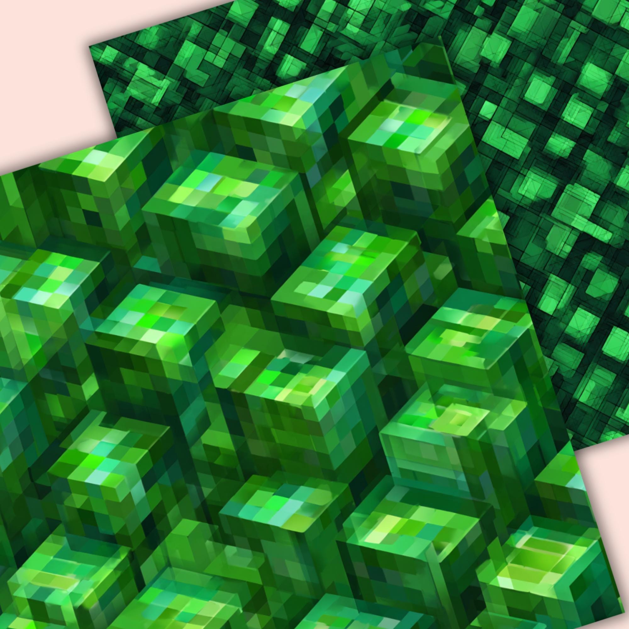 Craft Pixels Digital Papers, Mine Seamless Pattern Bundle, Gaming ...