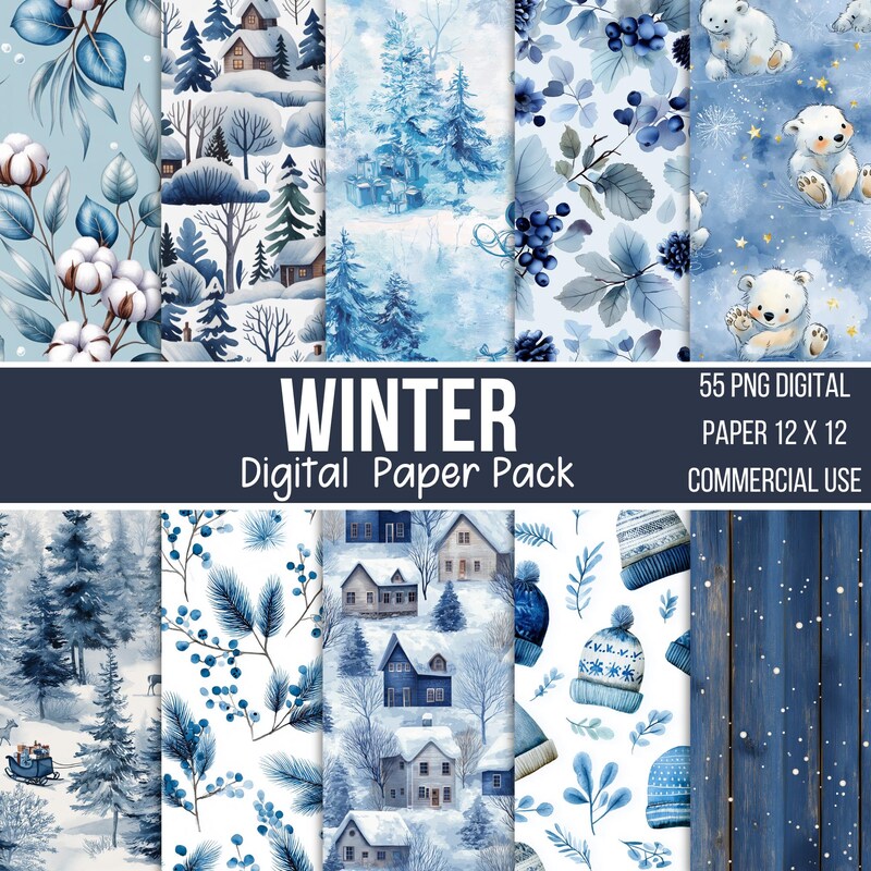 Winter Backdrop - Etsy