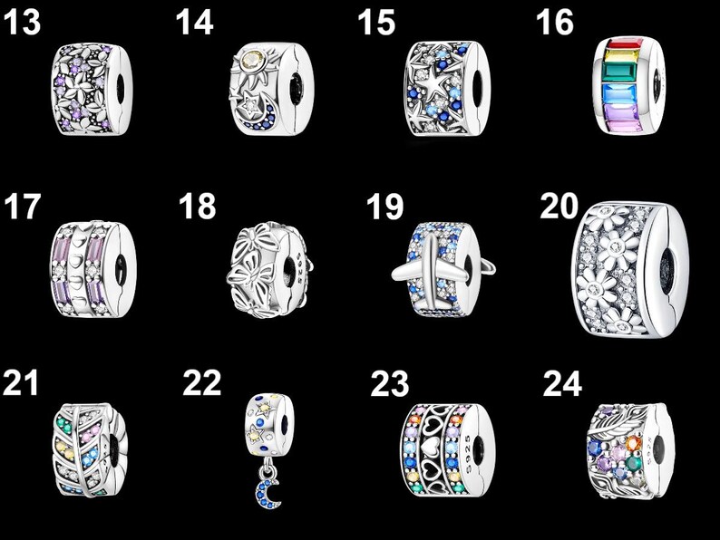 925 Sterling Silver Charm Beads – Sparkling European-style Charms for ...