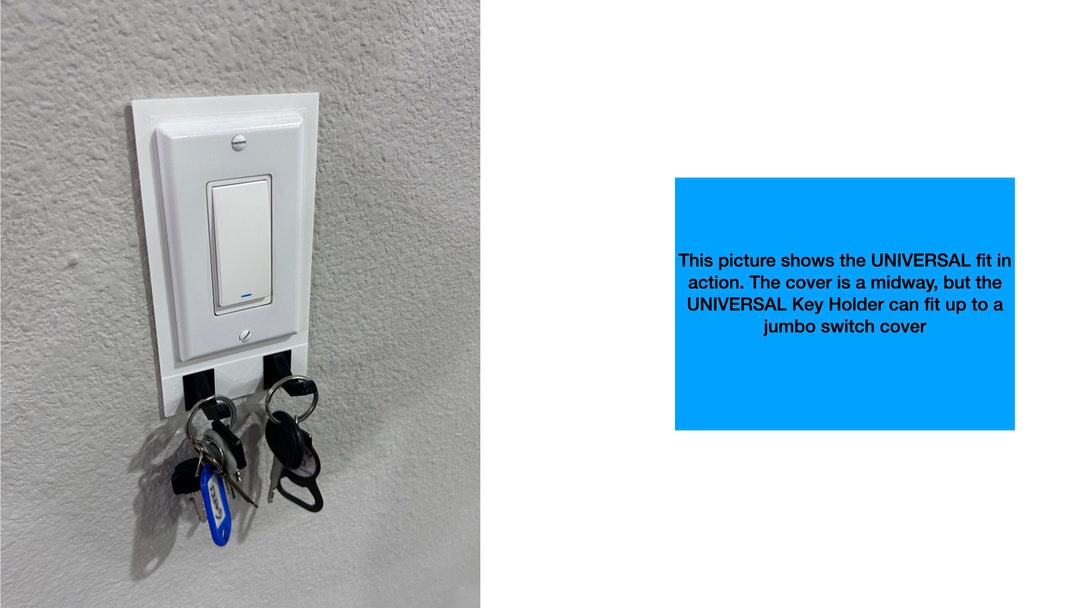 Wall Mounted Key Holder: Light Switch Plate Organizer - Etsy