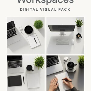 Urban Calm Workspaces – 5 Minimalist JPG Images for Website Headers ...