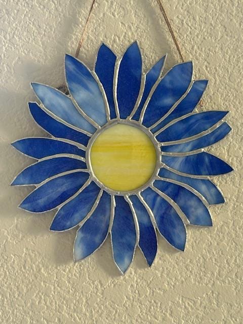 Stained Glass Sunflower - Etsy