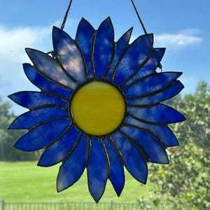Stained Glass Sunflower - Etsy