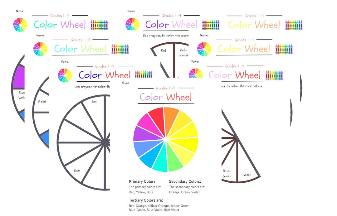 Color Wheel Learning Packet | Printable PDF for Grades 1-4 | Primary ...