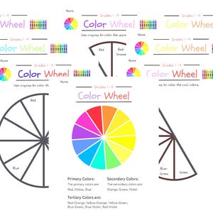 Color Wheel Learning Packet | Printable PDF for Grades 1-4 | Primary ...