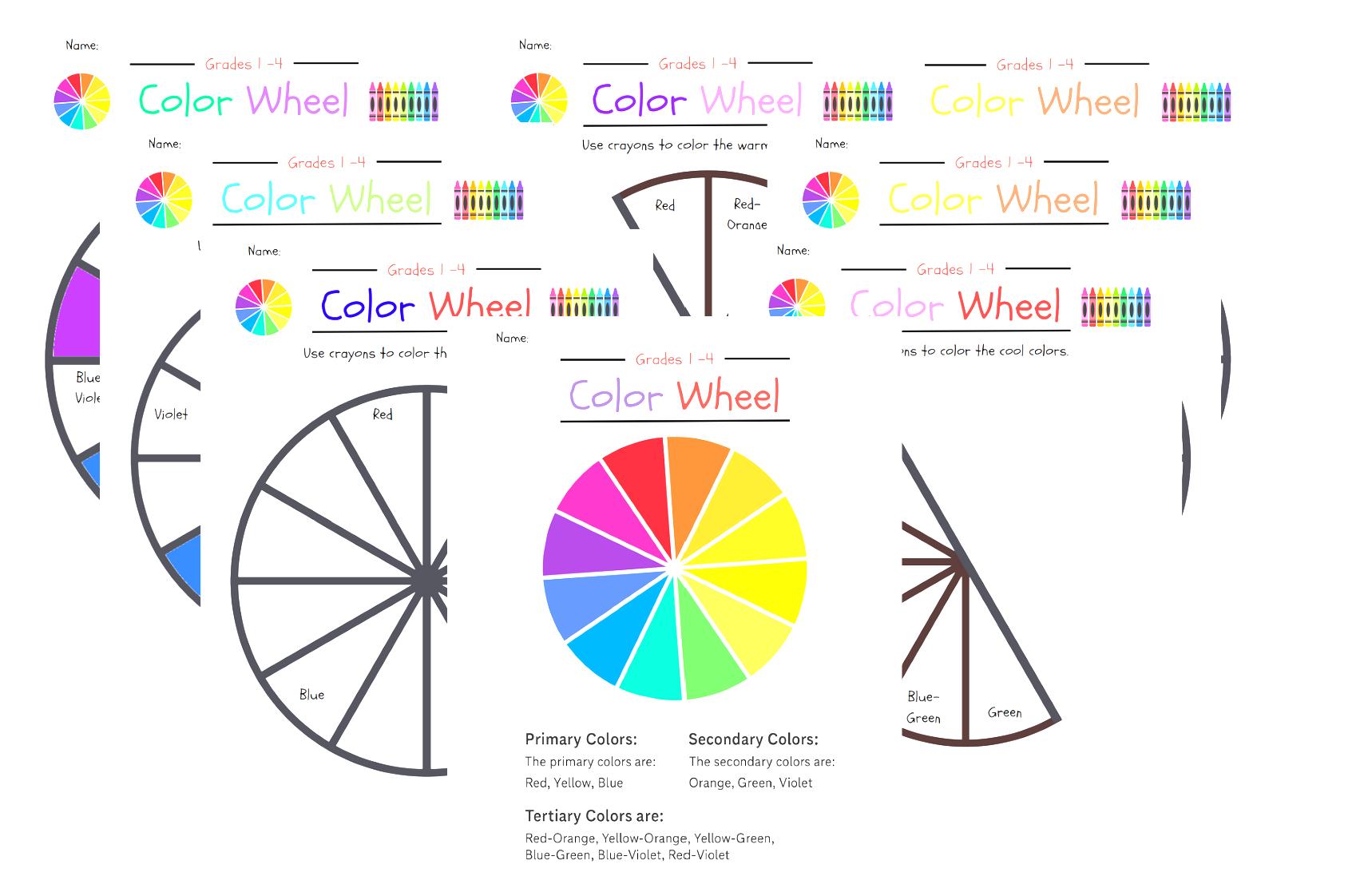 Color Wheel Learning Packet | Printable PDF for Grades 1-4 | Primary ...