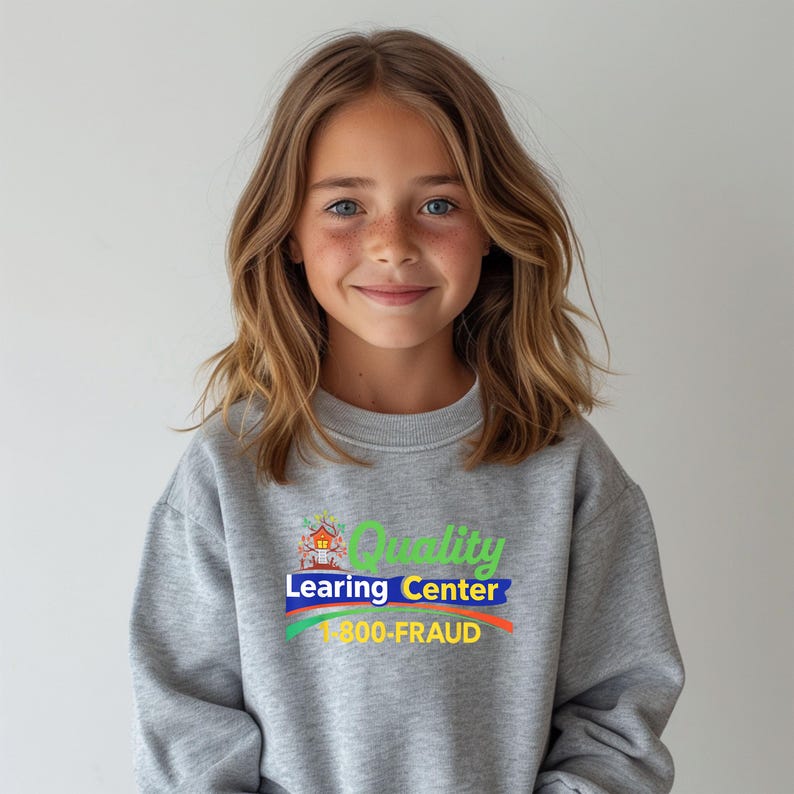 Retro Quality Learning Center Kids Sweatshirt, Funny School Quote Youth ...