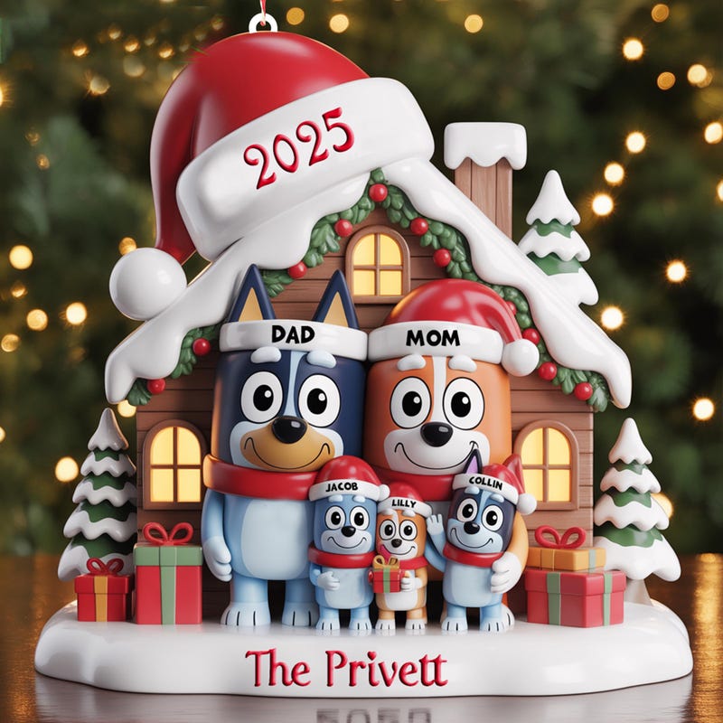 Bluey Christmas Ornament - Etsy