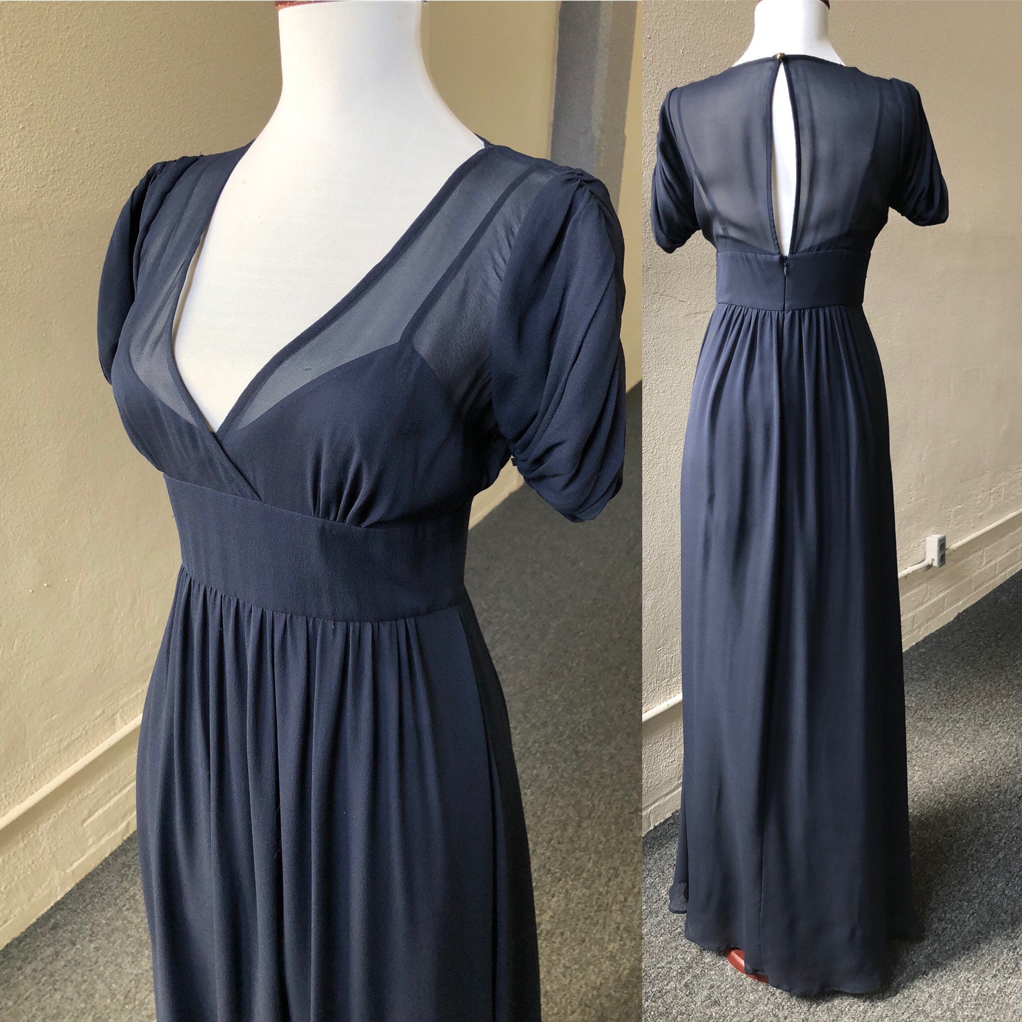 Navy Blue Ruched Dresses - Etsy