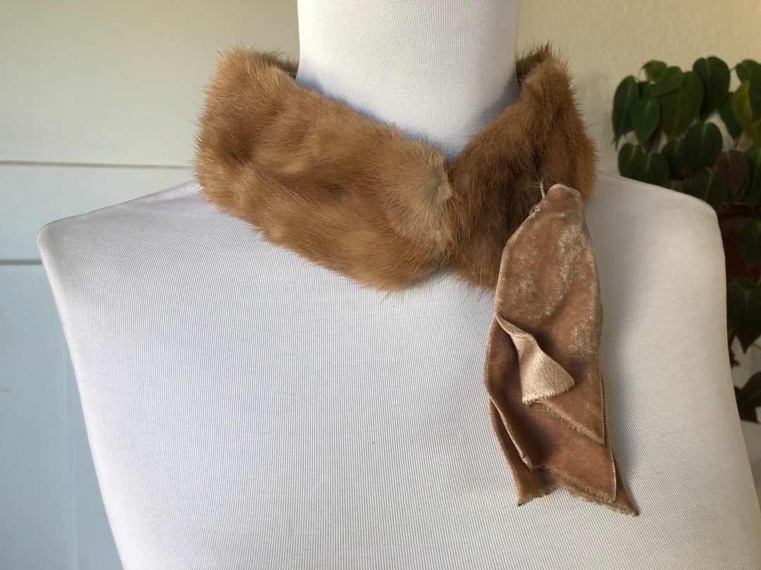 40s 50s Real Genuine Mink Fur Collar for Coat Jacket Sweater - Etsy